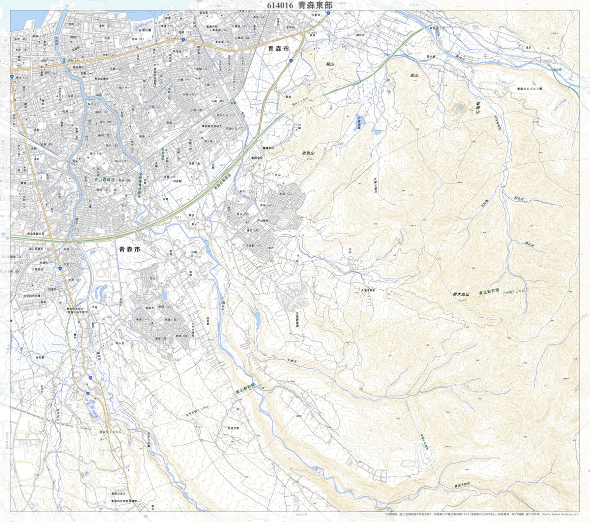 614016 青森東部 （あおもりとうぶ Aomoritobu）, 地形図 Map by Pacific Spatial Solutions ...