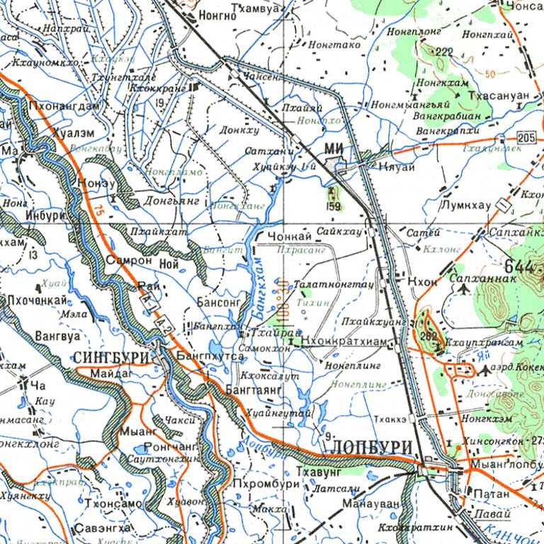 Soviet Genshtab - d47-2 - Thailand Map by Avenza Systems Inc. | Avenza Maps