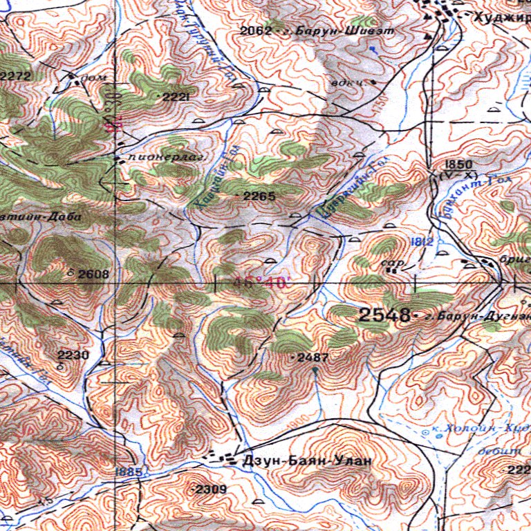 Soviet Genshtab - l48-1 - Mongolia Map by Avenza Systems Inc. | Avenza Maps