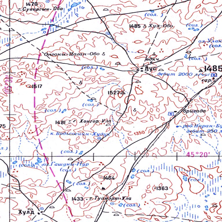 Soviet Genshtab - l48-4 - Mongolia Map by Avenza Systems Inc. | Avenza Maps