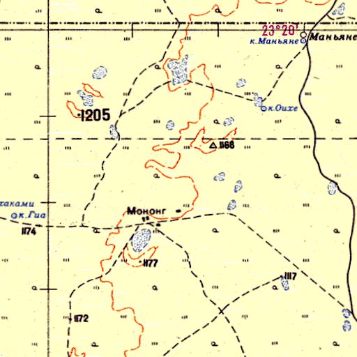 Soviet Genshtab - xf34-4 - Namibia Map by Avenza Systems Inc. | Avenza Maps