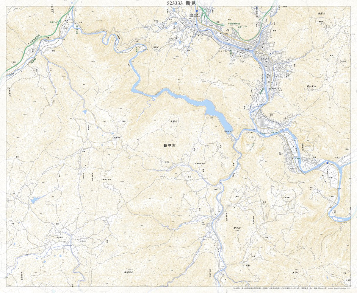523333 新見 （にいみ Niimi）, 地形図 Map by Pacific Spatial Solutions, Inc ...