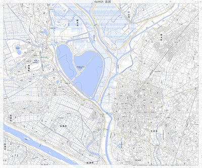 543925 古河 （こが Koga）, 地形図 Map by Pacific Spatial Solutions, Inc ...