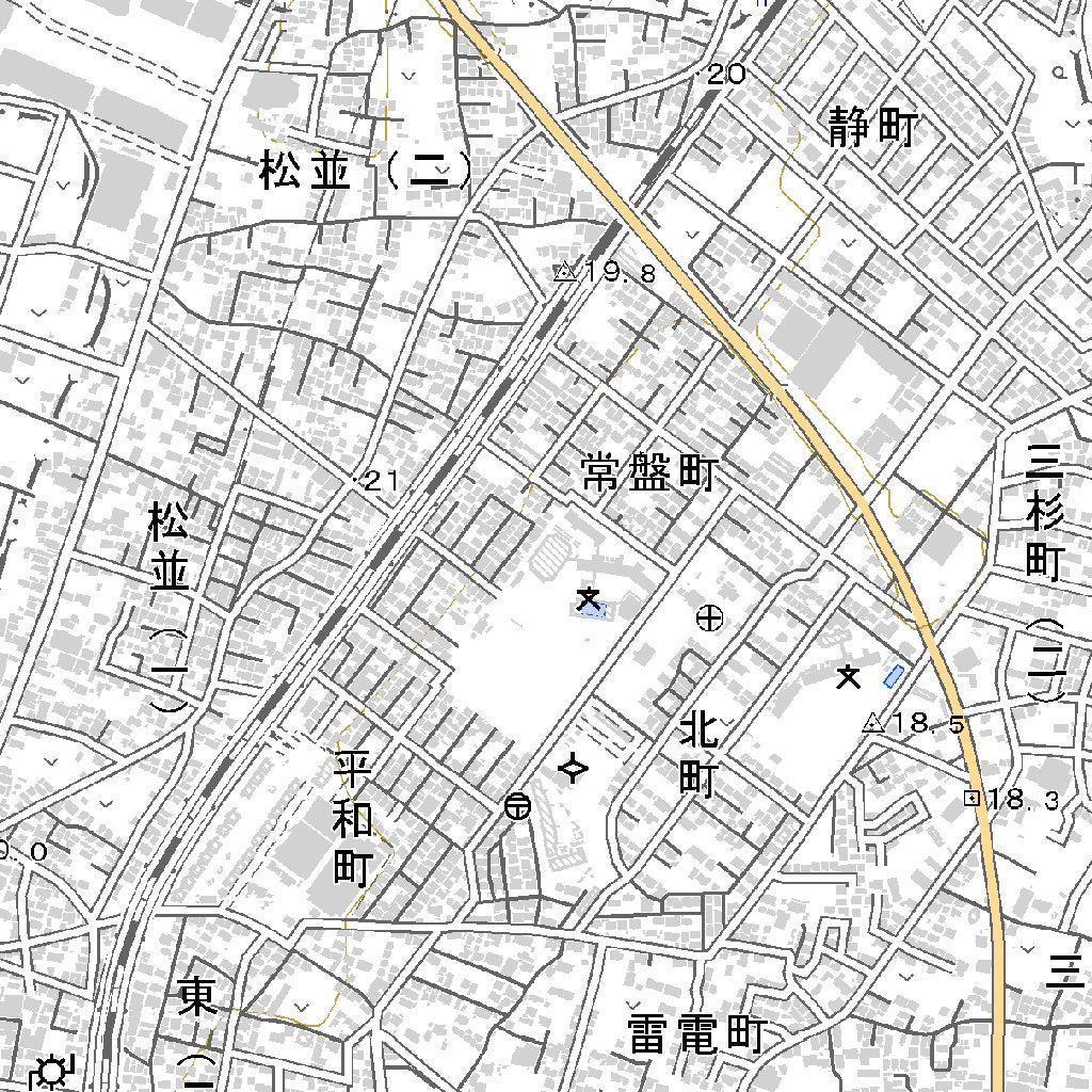 543925 古河 （こが Koga）, 地形図 Map by Pacific Spatial Solutions, Inc ...
