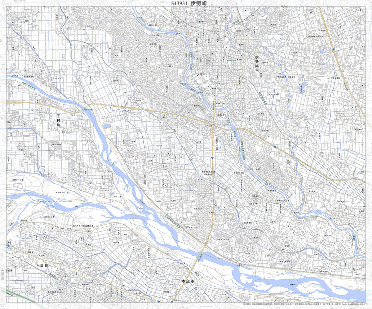 543931 伊勢崎 （いせさき Isesaki）, 地形図 Map by Pacific Spatial Solutions, Inc ...