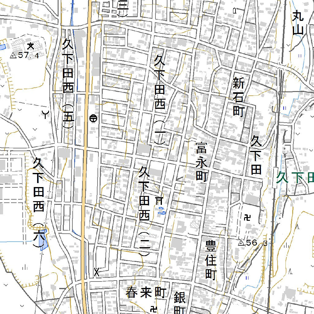 543947 久下田 （くげた Kugeta）, 地形図 Map by Pacific Spatial Solutions, Inc ...