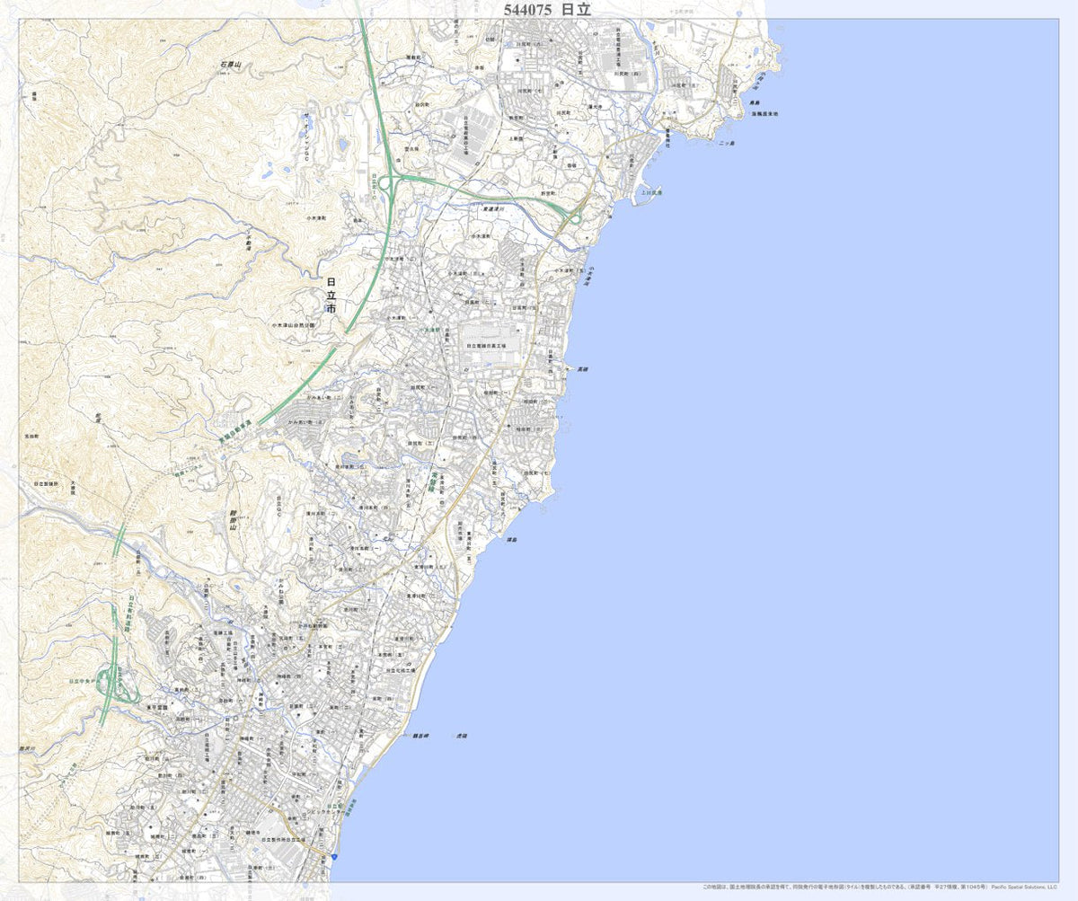 544075 日立 （ひたち Hitachi）, 地形図 Map by Pacific Spatial Solutions, Inc ...