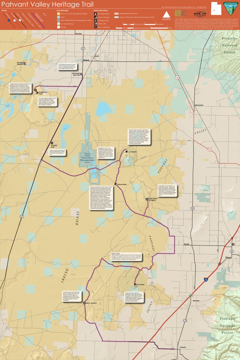 BLM Utah Pahvant Valley Heritage Trail Map by Bureau of Land Management ...