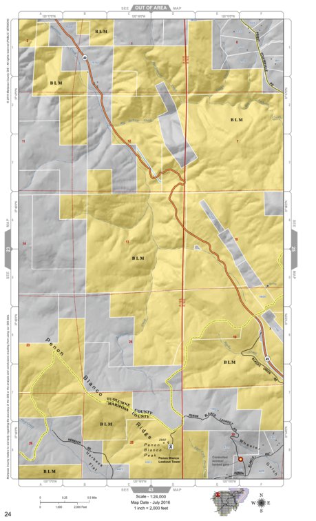 Mariposa Road Atlas Grid Page #024 Map by Mariposa County | Avenza Maps