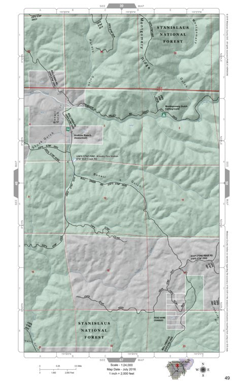 Mariposa Road Atlas Grid Page #049 Map by Mariposa County | Avenza Maps