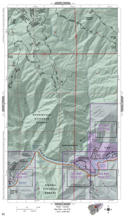Mariposa Road Atlas Grid Page #052 Map by Mariposa County | Avenza Maps
