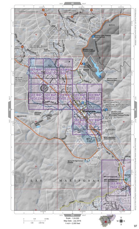 Mariposa Road Atlas Grid Page #097 Map by Mariposa County | Avenza Maps