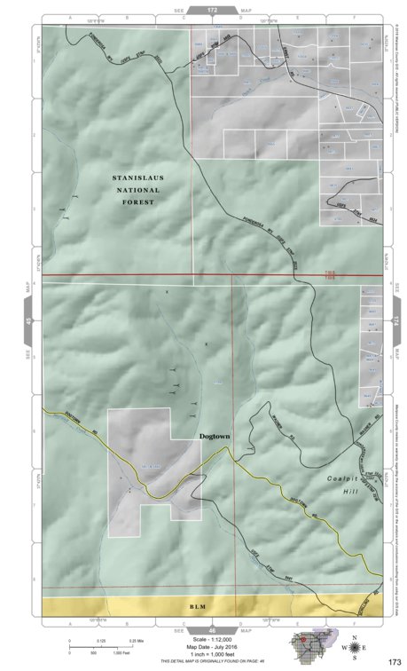 Mariposa Road Atlas Grid Page #173 Map by Mariposa County | Avenza Maps