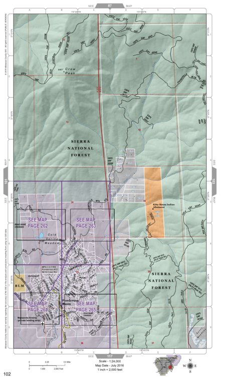 Mariposa Road Atlas Grid Page #102 Map by Mariposa County | Avenza Maps