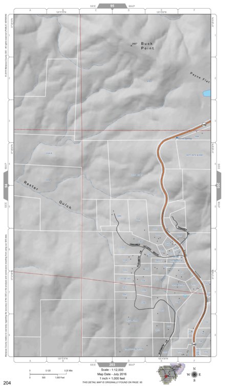 Mariposa Road Atlas Grid Page #204 Map by Mariposa County | Avenza Maps