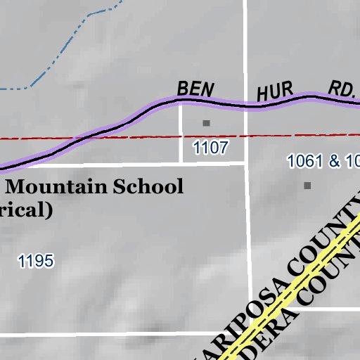 Mariposa Road Atlas Grid Page #135 Map by Mariposa County | Avenza Maps