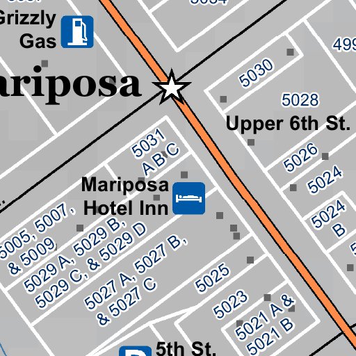 Mariposa Road Atlas Grid Page #222 Map by Mariposa County | Avenza Maps