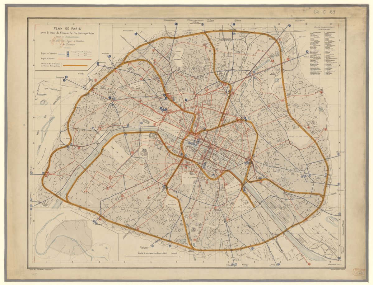 PARIS 1882 PROJET METROPOLITAIN Map by RAFAELA 1777 | Avenza Maps