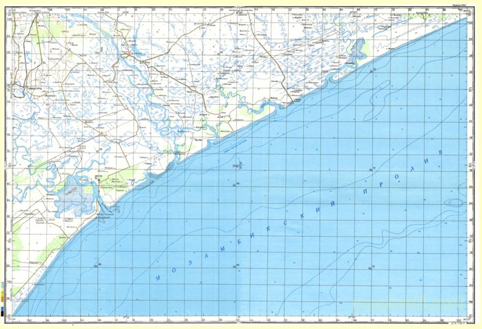 Soviet Genshtab - xe37-14 - Mozambique Map by Avenza Systems Inc ...