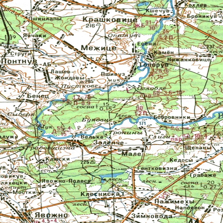 Soviet Genshtab - m34-07 - Poland Map by Avenza Systems Inc. | Avenza Maps