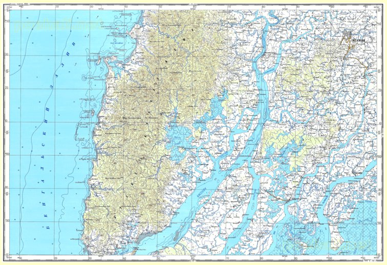 Soviet Genshtab - e46-35 - Burma Map by Avenza Systems Inc. | Avenza Maps