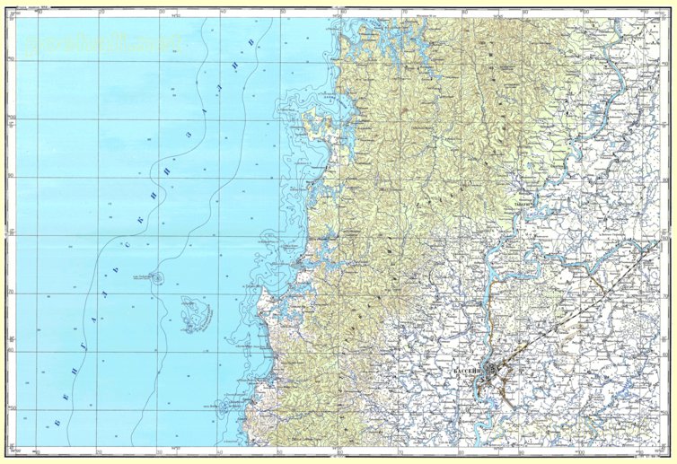 Soviet Genshtab - e46-29 - Burma Map by Avenza Systems Inc. | Avenza Maps