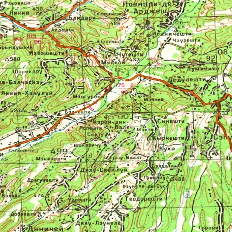 Soviet Genshtab - l35-25 - Romania Map by Avenza Systems Inc. | Avenza Maps