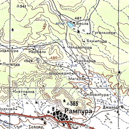 Soviet Genshtab - g43-34 - India Map by Avenza Systems Inc. | Avenza Maps