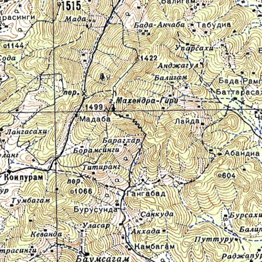 Soviet Genshtab - e45-07 - India Map by Avenza Systems Inc. | Avenza Maps