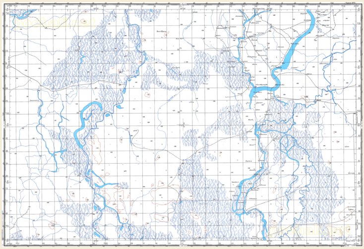 Soviet Genshtab - c31-34 - South Sudan (Ez Zeraf Game Reserve - North ...