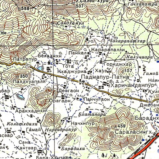 Soviet Genshtab - e45-02 - India Map by Avenza Systems Inc. | Avenza Maps