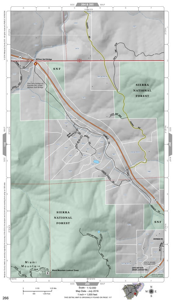 Mariposa Road Atlas Detail Pages Map by Mariposa County | Avenza Maps