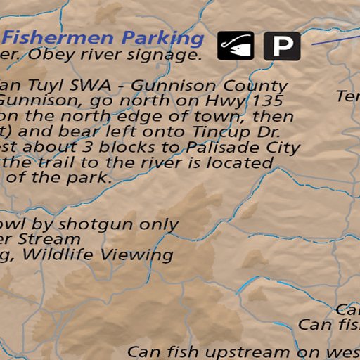 Gunnison River Upper Colorado - FFO Map by Fly Fishing Outfitters ...