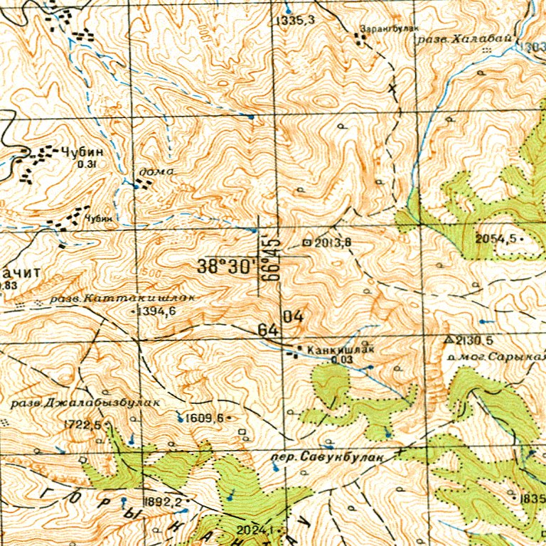 Soviet Genshtab - j42-050 - Uzbekistan Map by Avenza Systems Inc ...