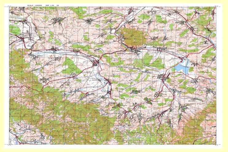 Soviet Genshtab - l34-034 - Romania Map by Avenza Systems Inc. | Avenza ...