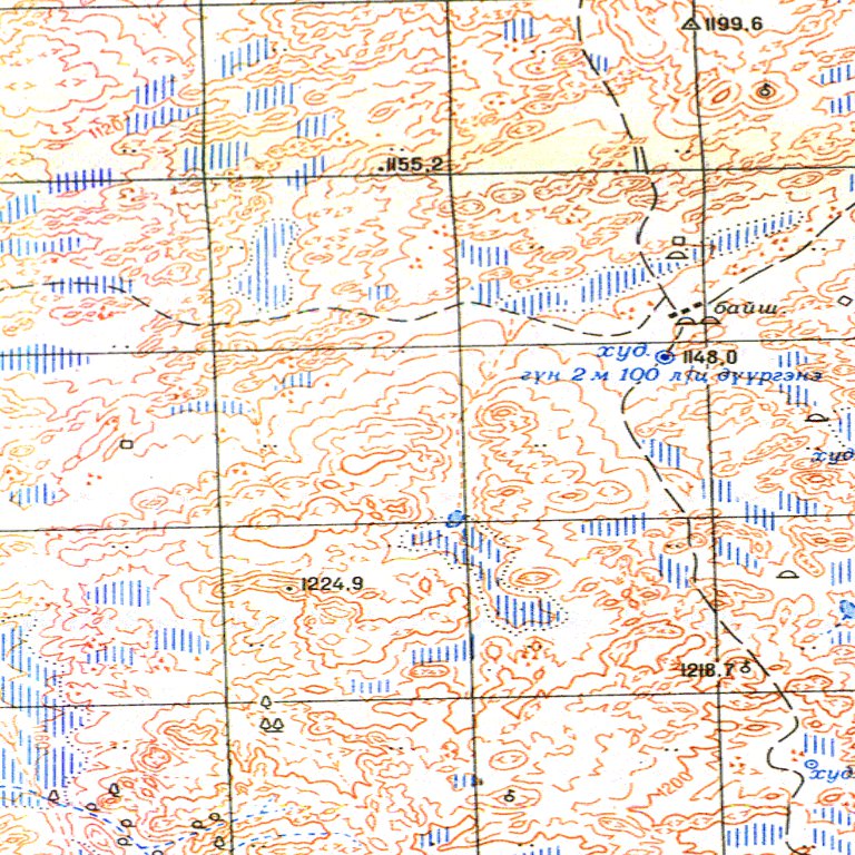 Soviet Genshtab - l49-110 - Mongolia Map by Avenza Systems Inc. | Avenza Maps