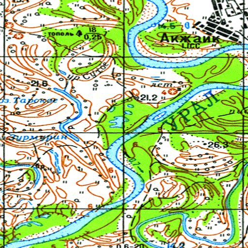 Soviet Genshtab - m39-043 - Kazakhstan Map by Avenza Systems Inc ...