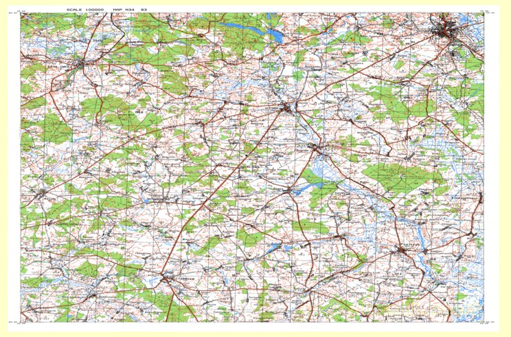 Soviet Genshtab - n34-093 - Poland Map by Avenza Systems Inc. | Avenza Maps