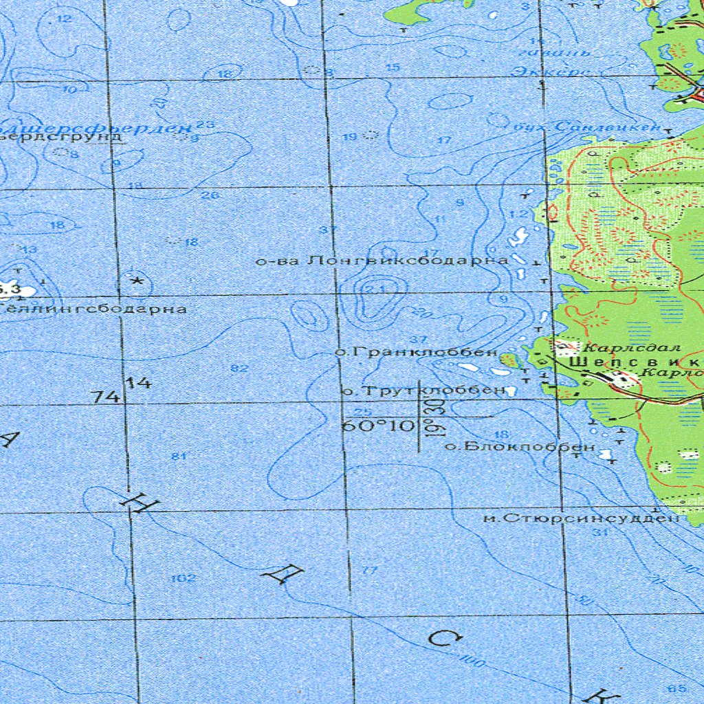 Soviet Genshtab Map - p34-135/136 - land Islands by Avenza Systems Inc ...