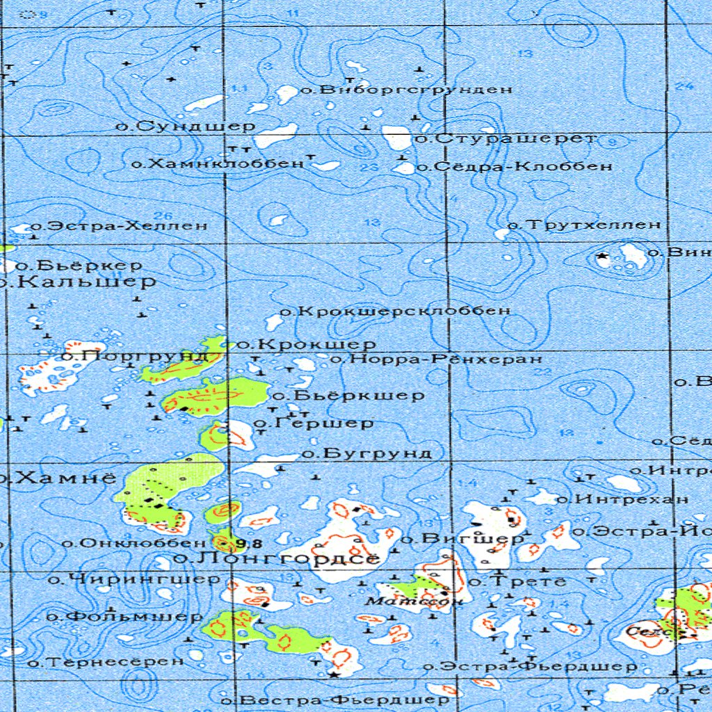 Soviet Genshtab Map - p34-125/126 - land Islands by Avenza Systems Inc ...