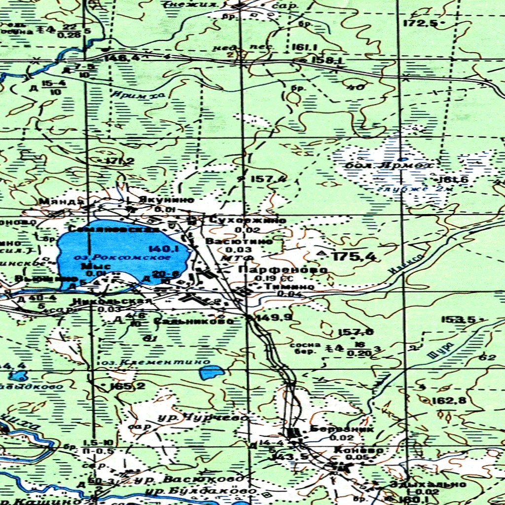 Soviet Genshtab Map - p37-125/126--(1987) - Russia by Avenza Systems ...
