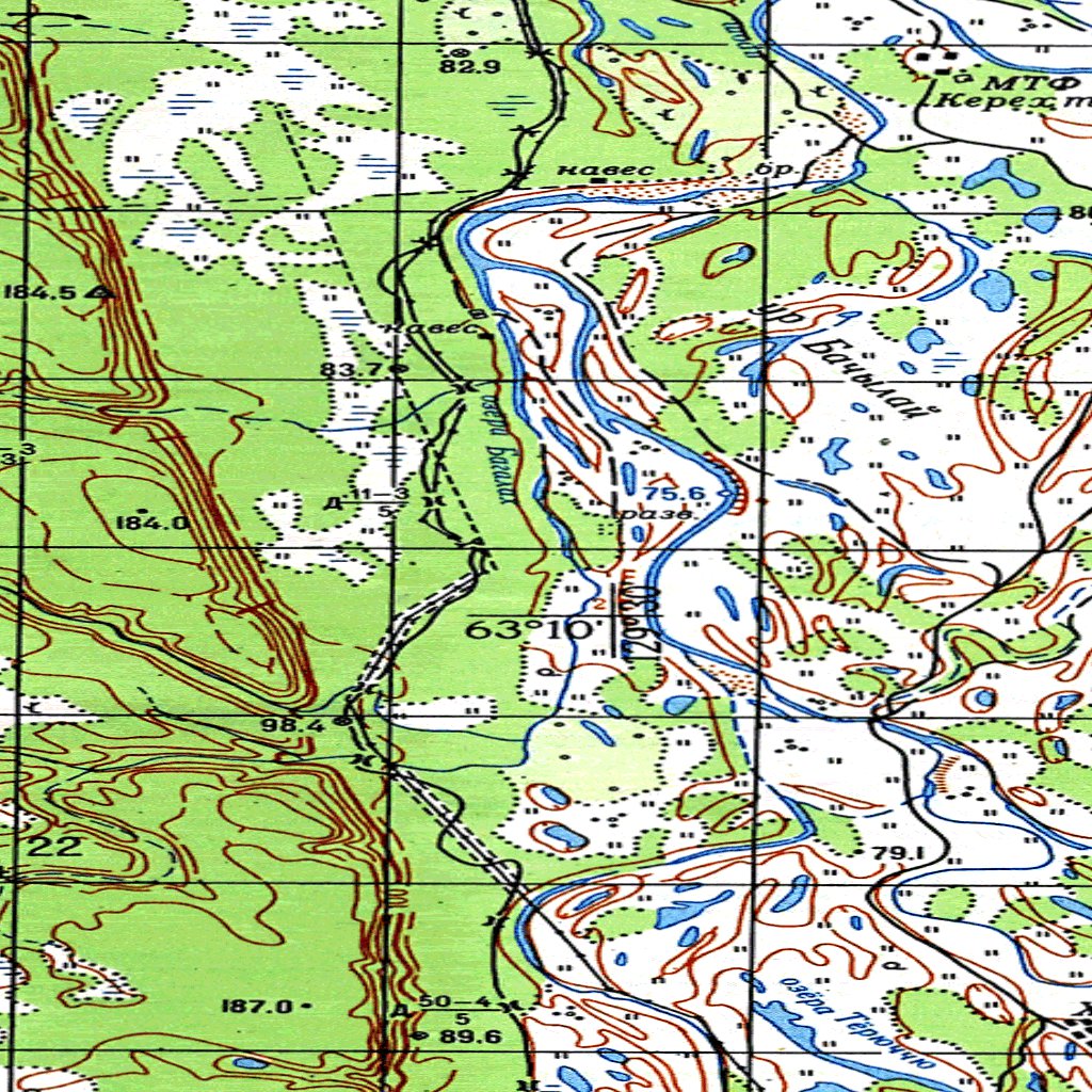 Soviet Genshtab Map - p52-031/032--(1974) - Russia by Avenza Systems ...