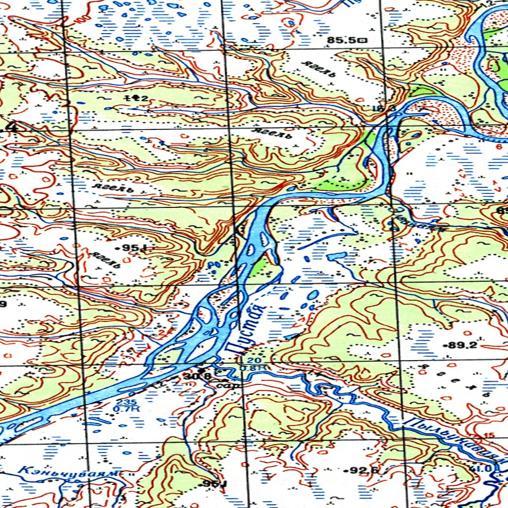 Soviet Genshtab Map - p58-123/124--(1969) - Russia by Avenza Systems ...