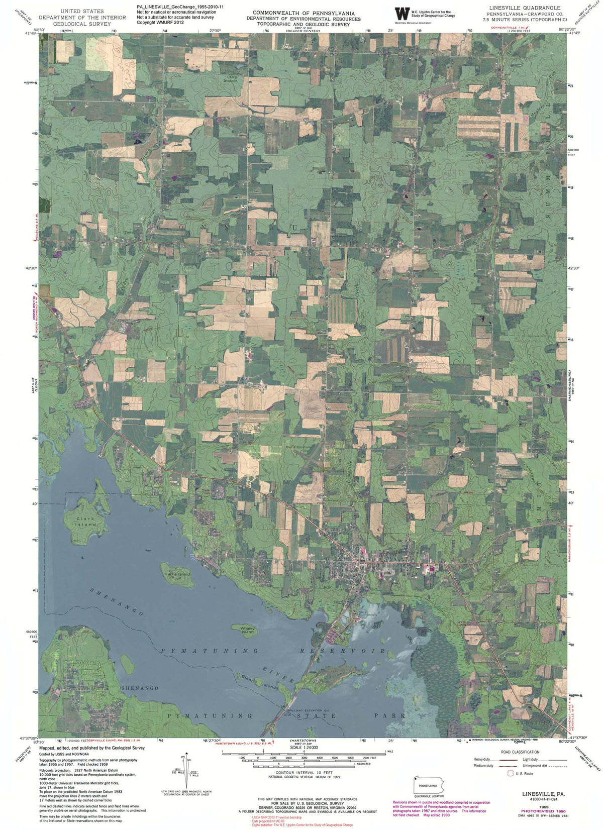 Pymatuning State Park, Ohio (Bundle) Map by Western Michigan University ...