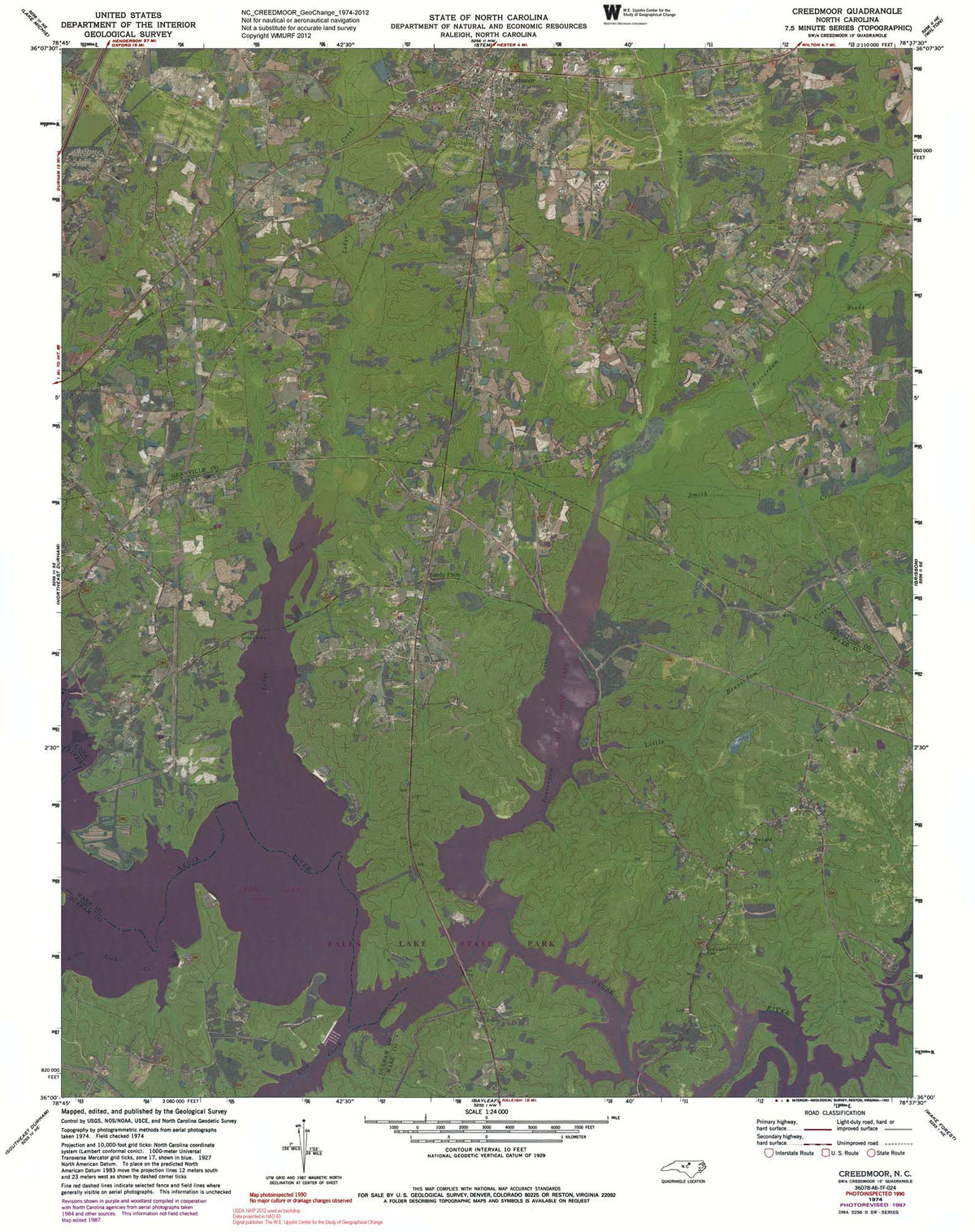 Falls Lake State Recreation Area, North Carolina (Bundle) Map by ...