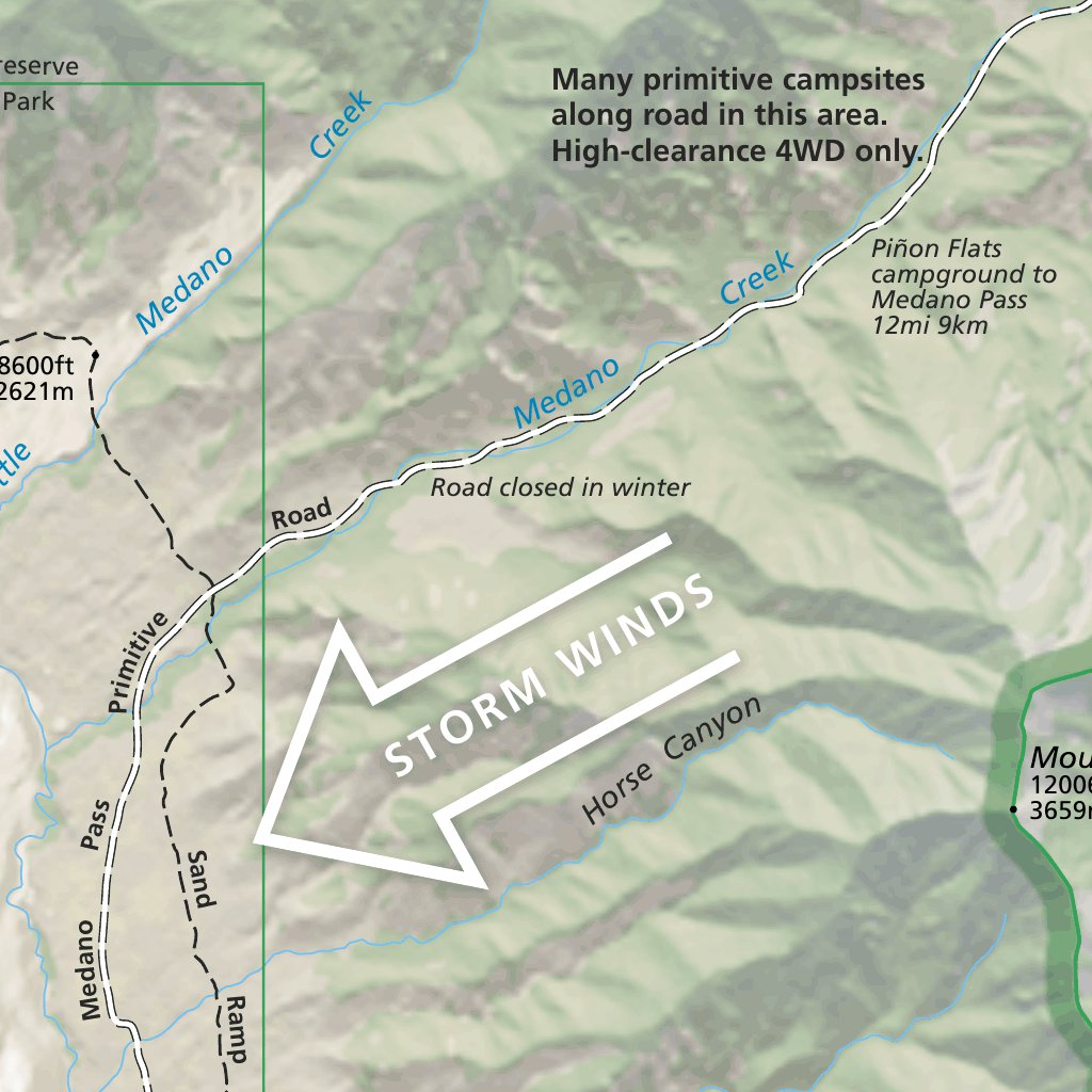 Great Sand Dunes National Park and Preserve Map by US National Park ...