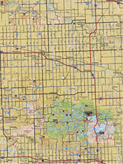 Map21 Moose Mountain Provincial Park - Saskatchewan Map by Backroad ...