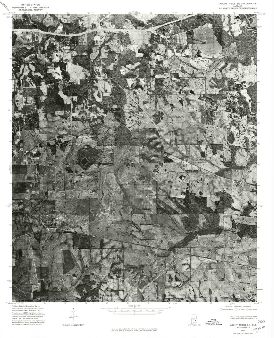 Mount Meigs, AL (1975, 24000-Scale) Map by United States Geological ...