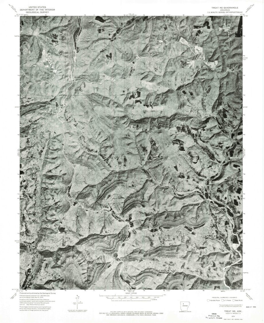 Sand Gap, AR (1974, 24000-Scale) Map by United States Geological Survey ...