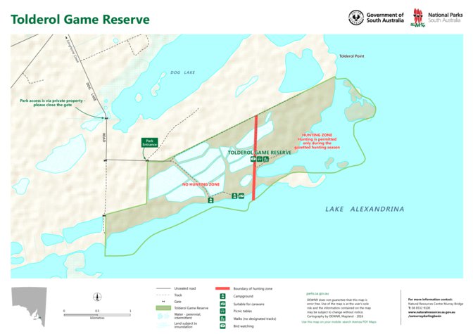 Tolderol Game Reserve Map by Department for Environment and Water ...
